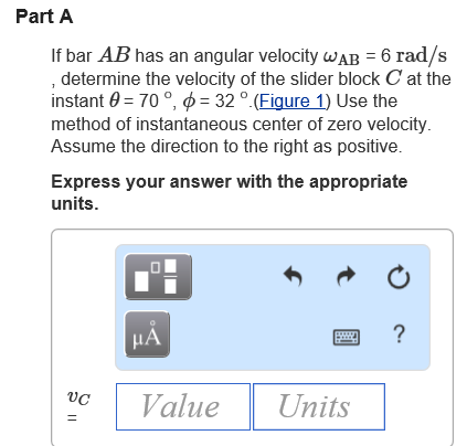 Solved If bar AB has an angular velocity ?AB = 6 rad/s , | Chegg.com