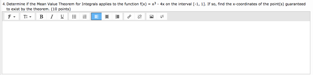 Solved 4. Determine if the Mean Value Theorem for Integrals | Chegg.com