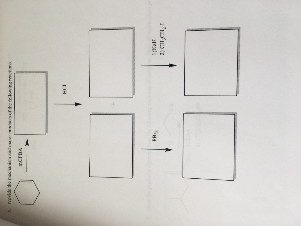 Solved Provide the mechanism and major products of the | Chegg.com