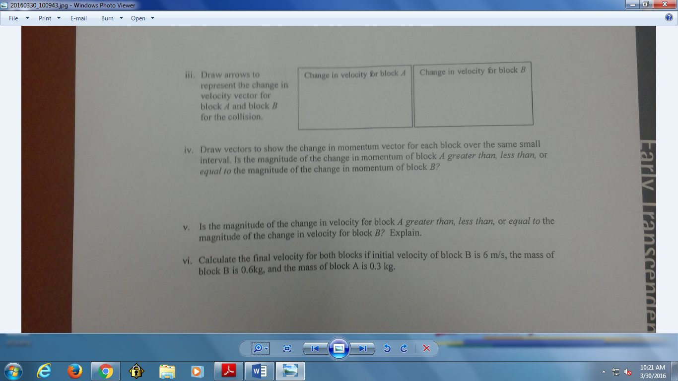 Solved "Two blocks are on a frictionless, level track. Block | Chegg.com