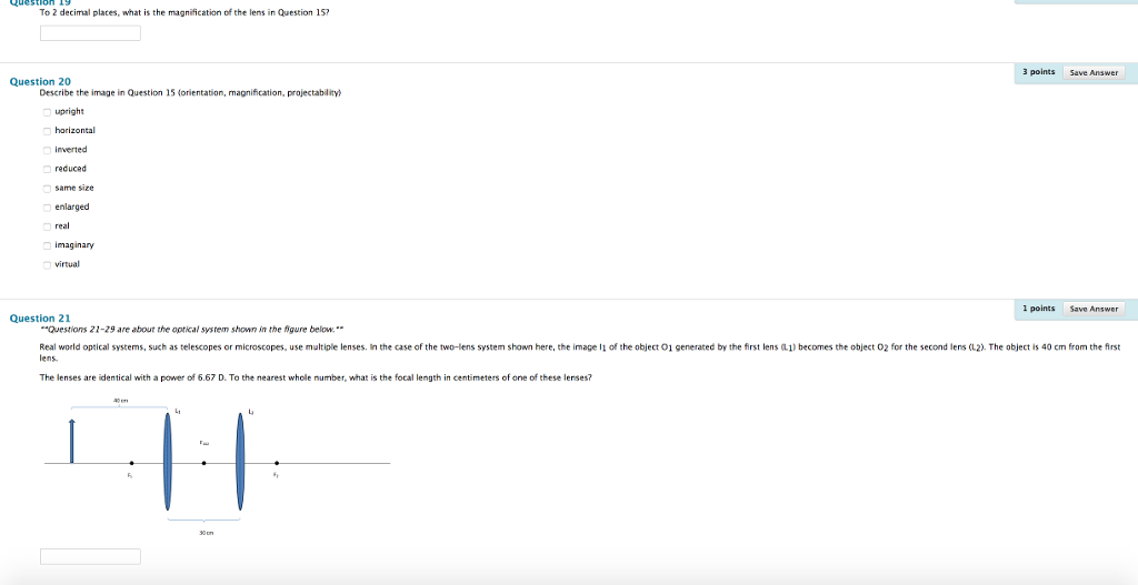 Solved Question 1 Below are two diagrams showing an image | Chegg.com