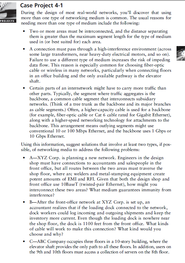 Solved Case Project 4-1 During the design of most real-world | Chegg.com