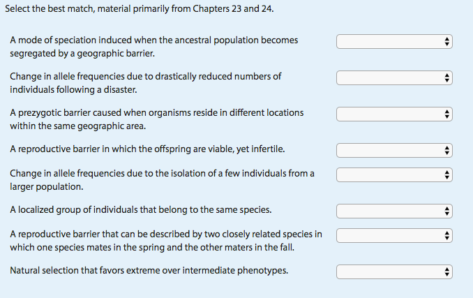 Solved Select the best match, material primarily from | Chegg.com