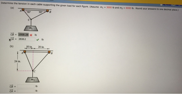 Solved Determine the tension in each cable supporting the | Chegg.com