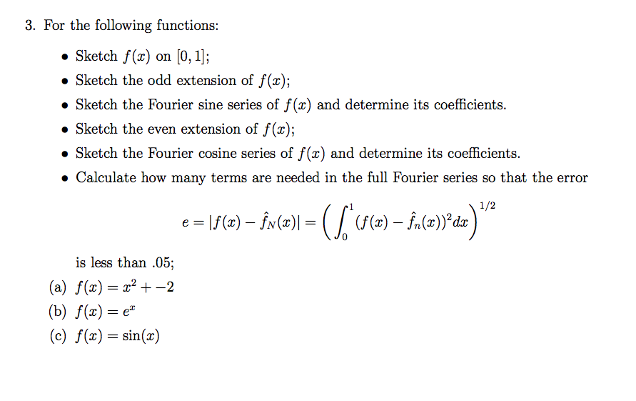 Solved 3. For the following functions: Sketch f(on [0, 1] | Chegg.com