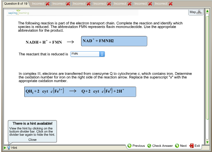 Solved The following reaction is part of the electron | Chegg.com
