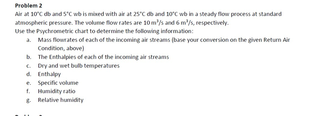 Solved Note: Please hand-in Psychrometric charts supporting | Chegg.com