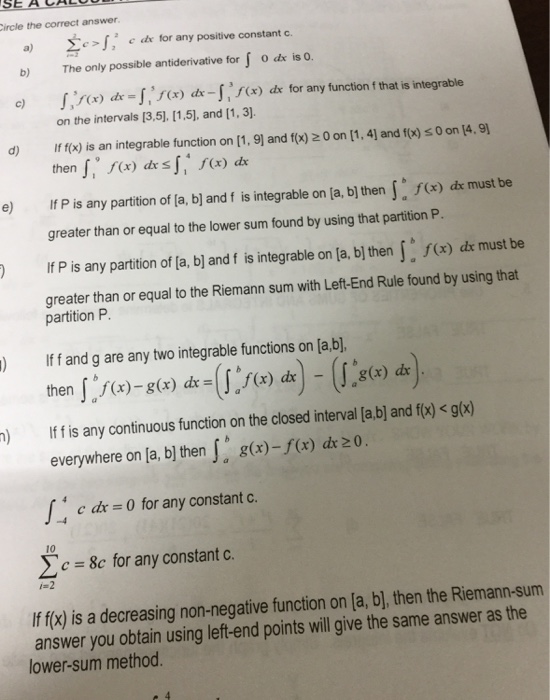 Solved TRUE or FALSE. Circle the correct answer. >f; | Chegg.com