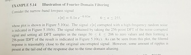 Solved EXAMPLE 5.14 Ilustration of Fourier-Domain Filtering | Chegg.com
