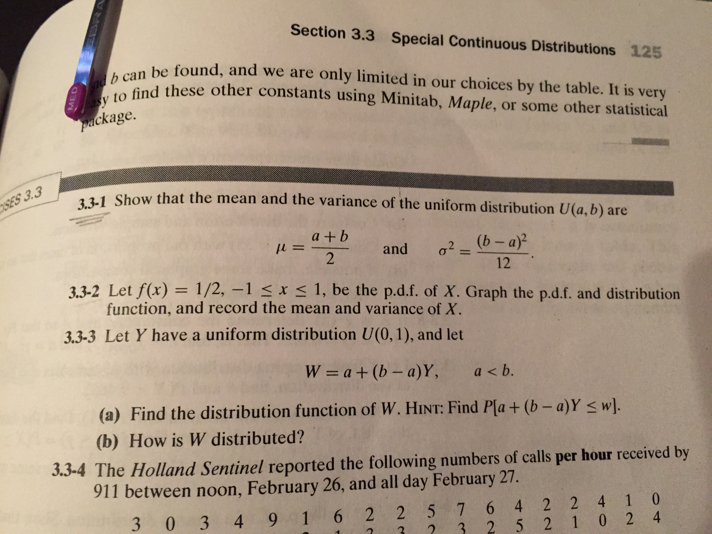 Solved Show that the mean and the variance of the uniform | Chegg.com