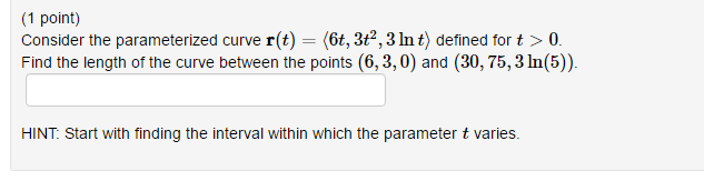 Solved Consider the parameterized curve r(t) = (6t, 3t^2, 3 | Chegg.com