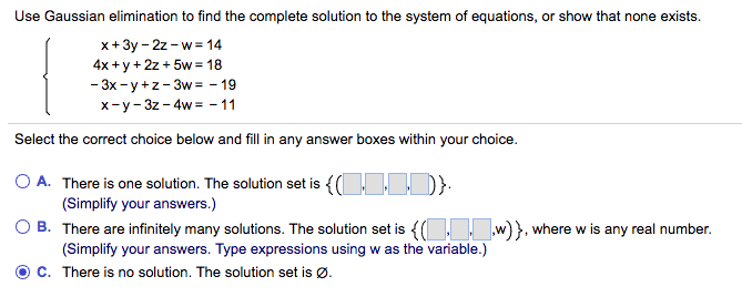 Solved Use Gaussian elimination to find the complete | Chegg.com
