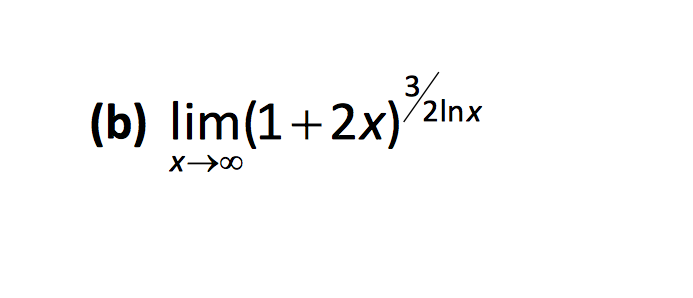 Solved lim_x rightarrow infinity (1 + 2x)^3/2 ln x | Chegg.com