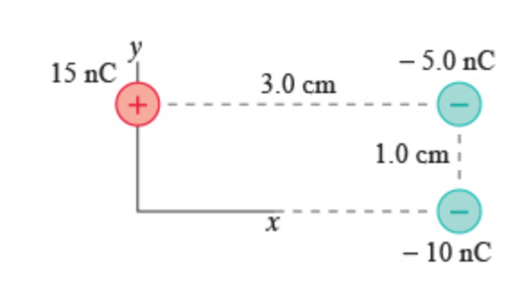 Solved a. What is the magnitude of the force on the -10 nC | Chegg.com