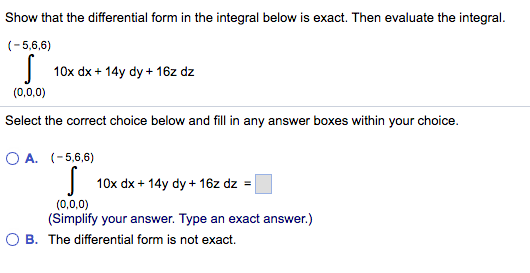 Solved Show that the differential form in the integral below | Chegg.com