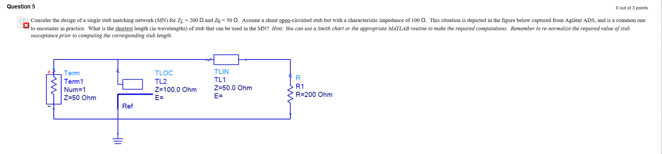 Solved Consider the design of a single stub matching network | Chegg.com