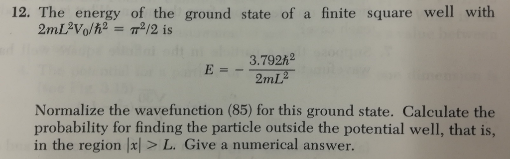 The energy of the ground state of a finite square | Chegg.com