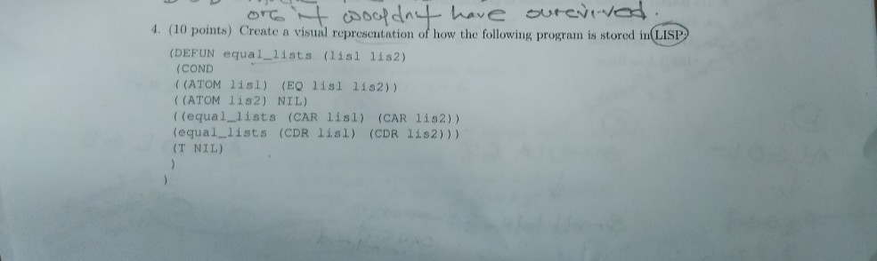 Solved Create a visual representation of how the following | Chegg.com