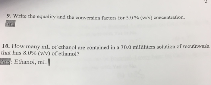Solved Write the equality and the conversion factors for 5.0 | Chegg.com