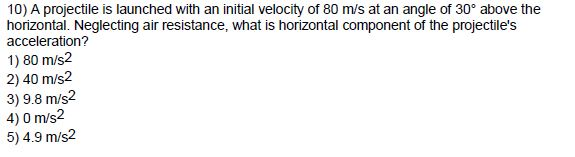 Solved A projectile is launched with an initial velocity of | Chegg.com