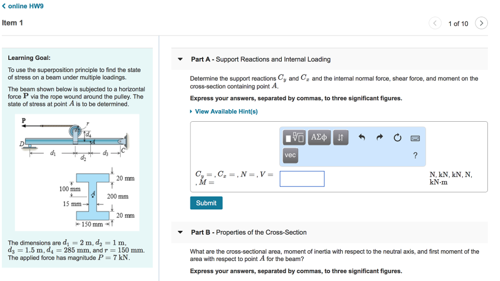 Solved online HW9 Item 1 1 of 10 Learning Goal Part A | Chegg.com
