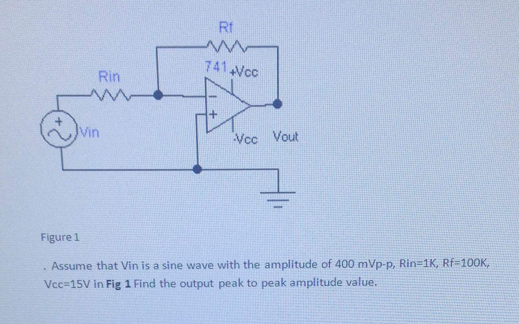 Solved Assume that Vin is a sine wave with the amplitude | Chegg.com