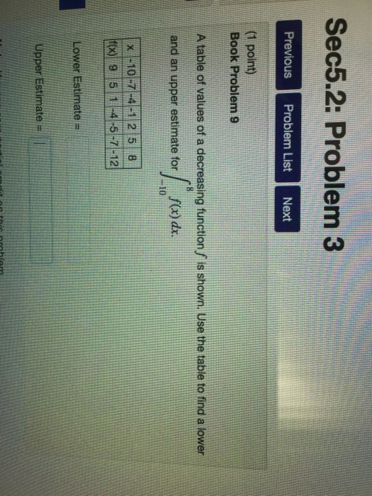 Solved Sec5 2: Problem 3 Previous Problem List Next Book | Chegg.com