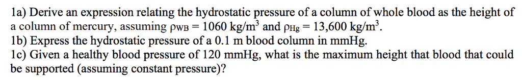Solved la) Derive an expression relating the hydrostatic | Chegg.com
