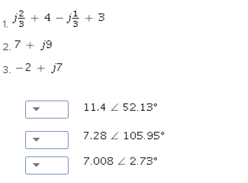 Solved Match the following complex numbers to their polar | Chegg.com