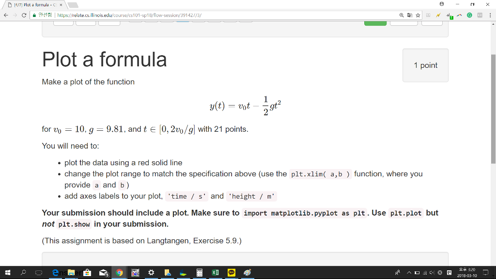 Solved b14T] Plot a formula - Cx 。' 안선춰 l | Chegg.com