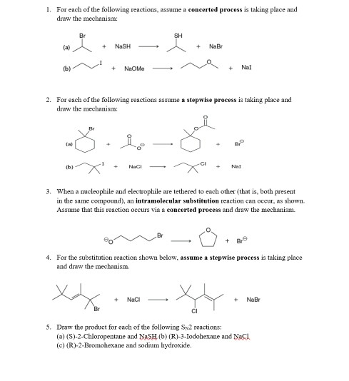 Solved For each of the following reactions, assume a | Chegg.com