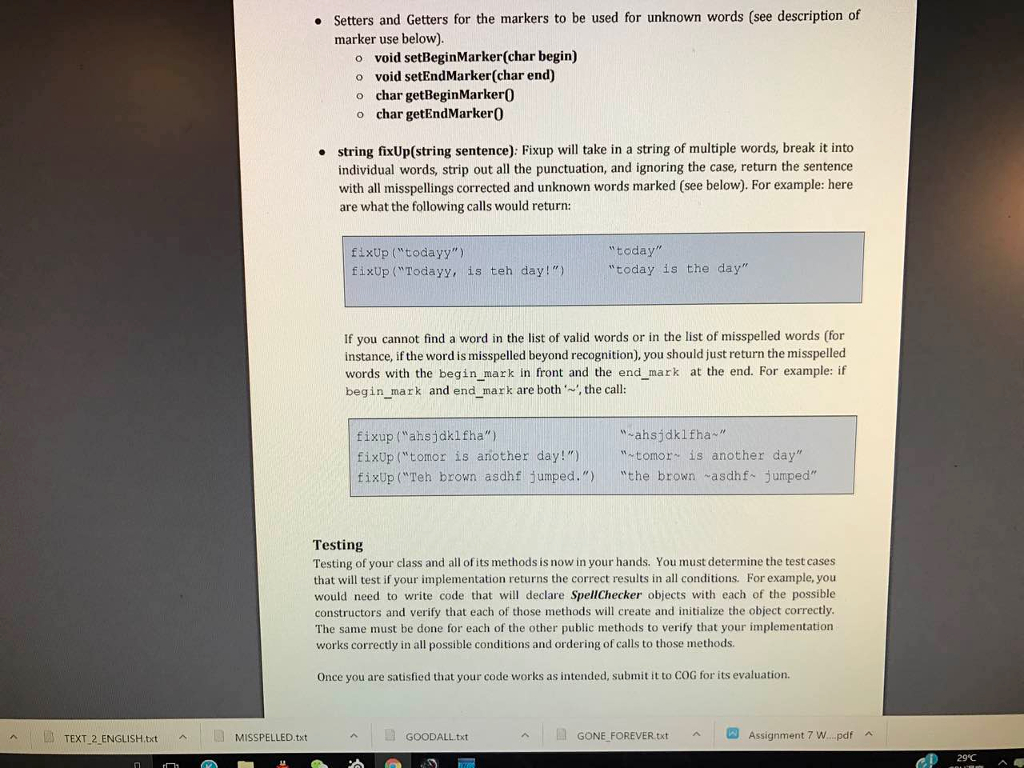 Solved Assignment 7 zip src/SpellChecker.cpp [A7]-... COG | Chegg.com