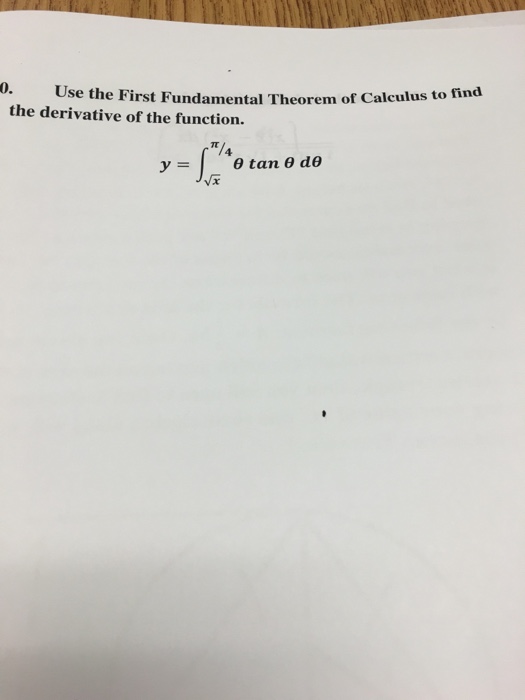 Solved Use the First Fundamental Theorem of Calculus to find | Chegg.com