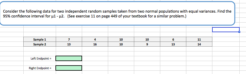 Solved Consider the following data for two independent | Chegg.com