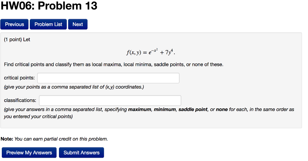 Solved HW06: Problem 13 Previous Problem List Next (1 point) | Chegg.com