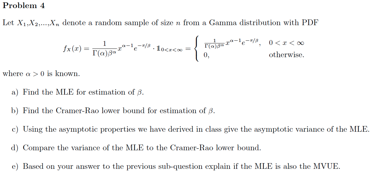 Solved Let X1,X2,...,Xn denote a random sample of size n | Chegg.com Solved Let X1,X2,...,Xn denote a random sample of size n | Chegg.com