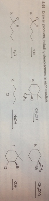 Solved Draw all products, including stereoisomers, in each | Chegg.com