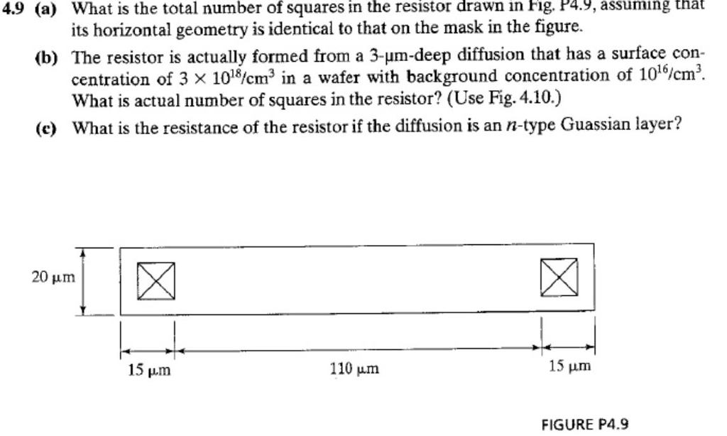 Solved What is the total number of squares in the resistor | Chegg.com