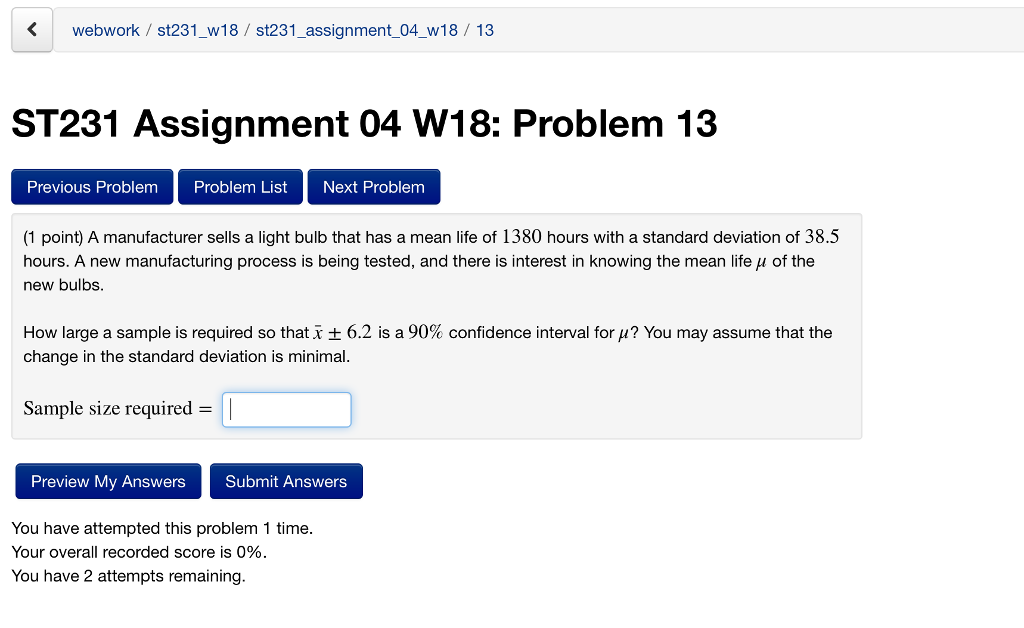 Solved Kwebwork / st231_w18 st231_assignment_04_w18 13 ST231 | Chegg.com