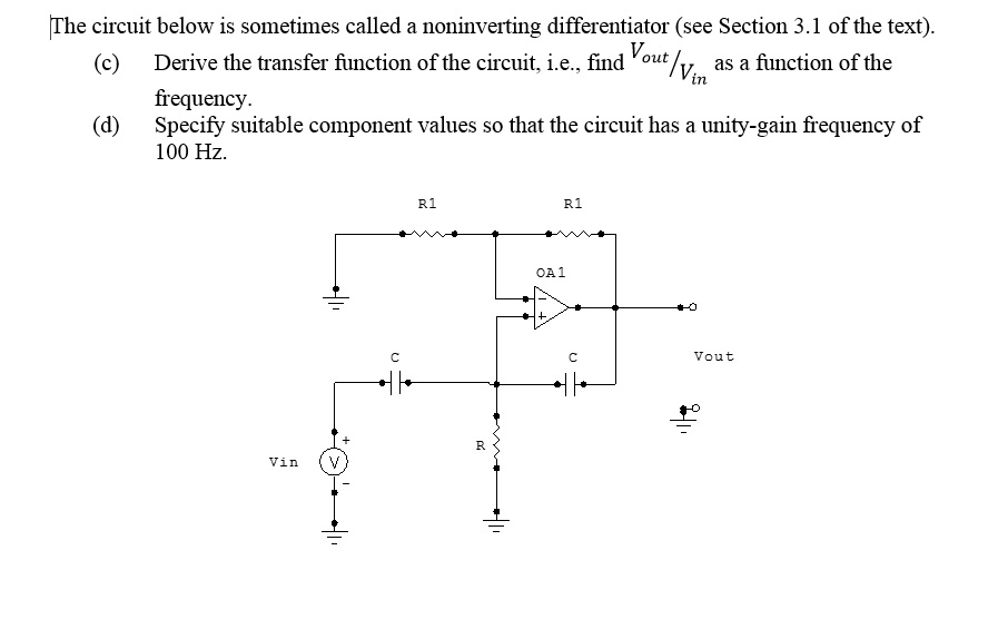 Solved The circuit below is sometimes called a noninverting | Chegg.com