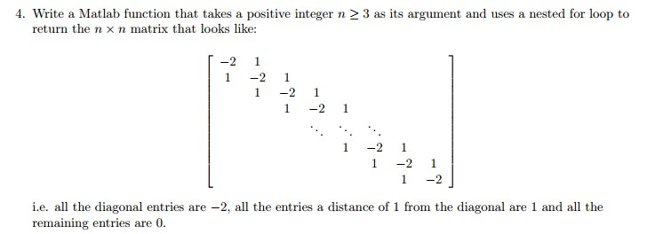 Write a Matlab function that takes as inputs a number | Chegg.com