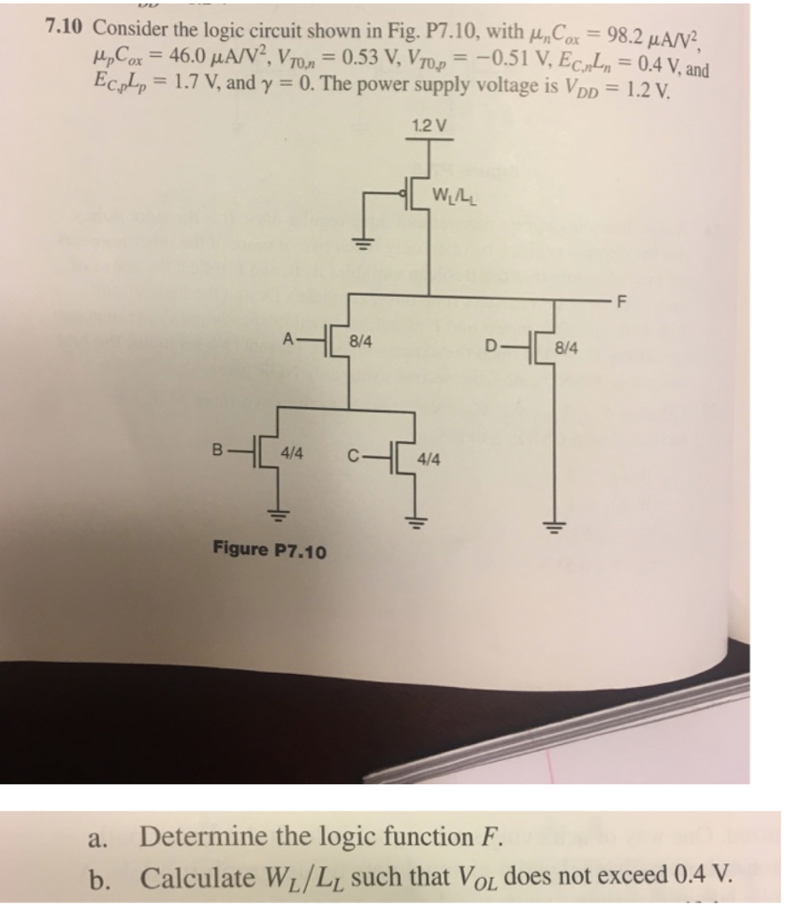 Solved 7.10 Consider the logic circuit shown in Fig. P7.10, | Chegg.com