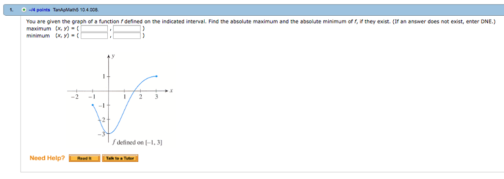 Solved You are given the graph of a function f defined on | Chegg.com