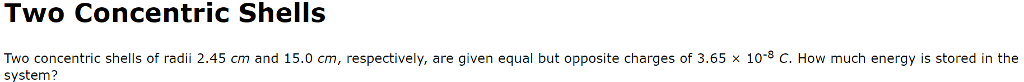 Solved Two Concentric Shells Two concentric shells of radi | Chegg.com