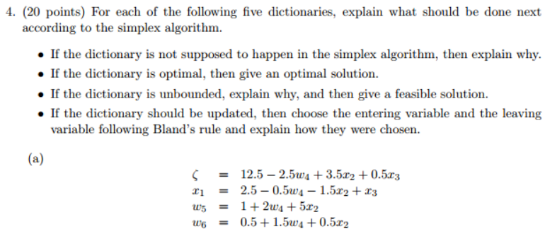 For each of the following five dictionaries, explain | Chegg.com