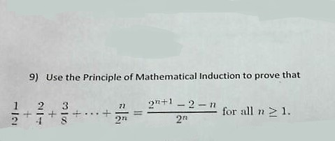 Solved Use the principle of mathematical induction to prove | Chegg.com