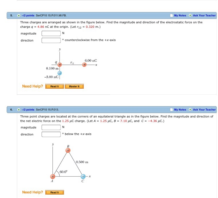 Solved Three charges are arranged as shown in the figure | Chegg.com