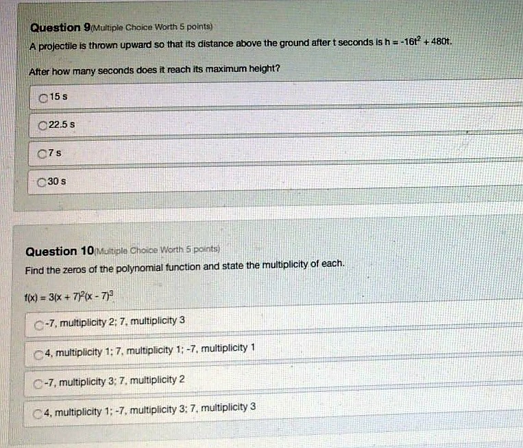 Solved Question 1 Multiple Choice Worth 5 poin Divide using | Chegg.com