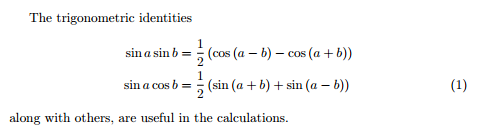 Solved The trigonometric identities sin asin b (cos (a b) | Chegg.com