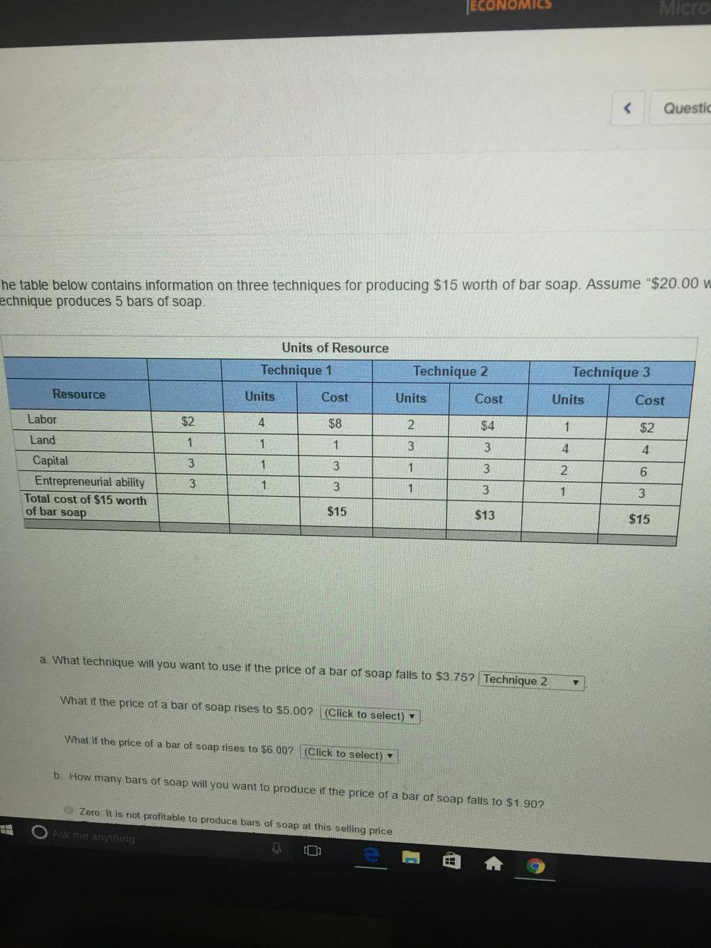 Solved The table below contains information on three | Chegg.com